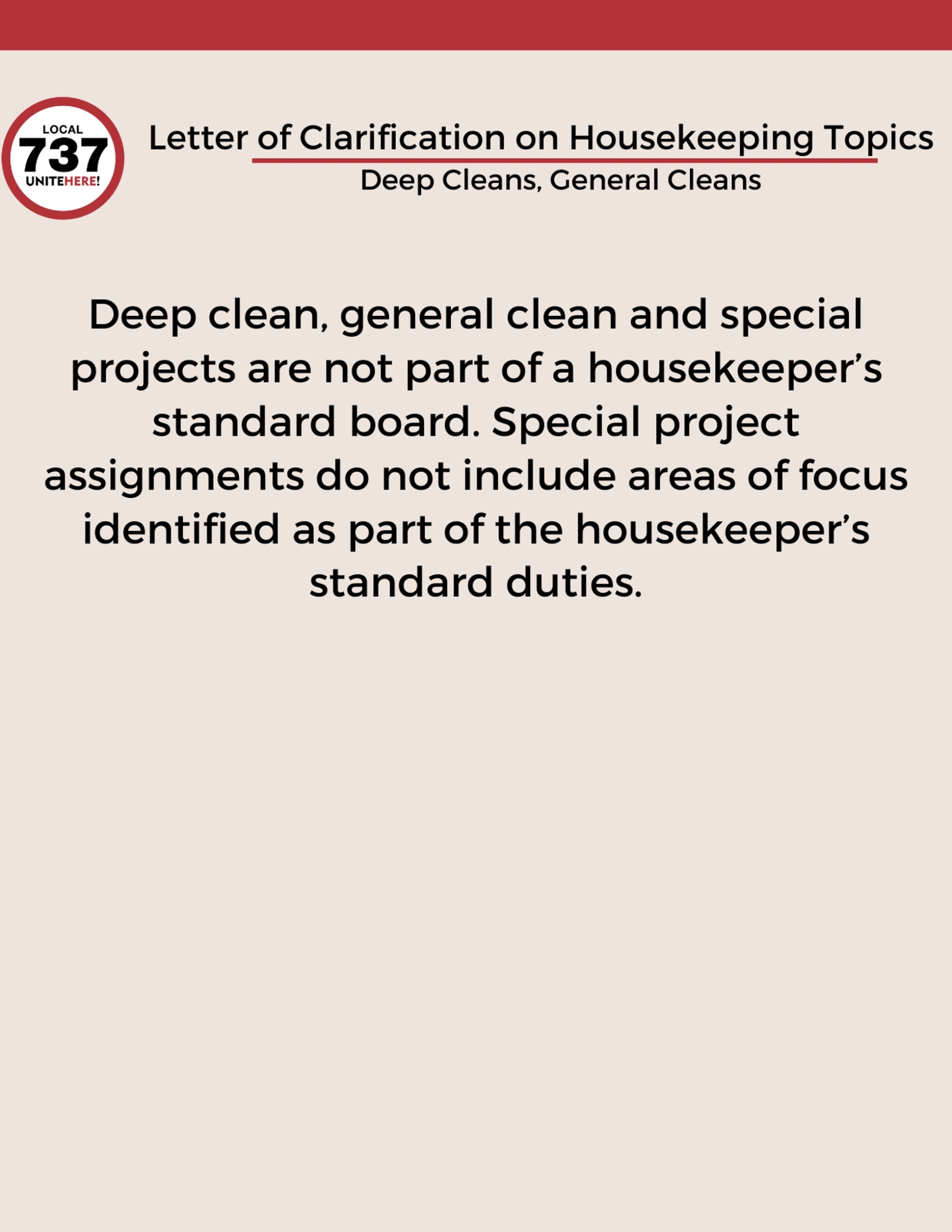 Did you know? (Housekeeping) – UNITE HERE Local 737
